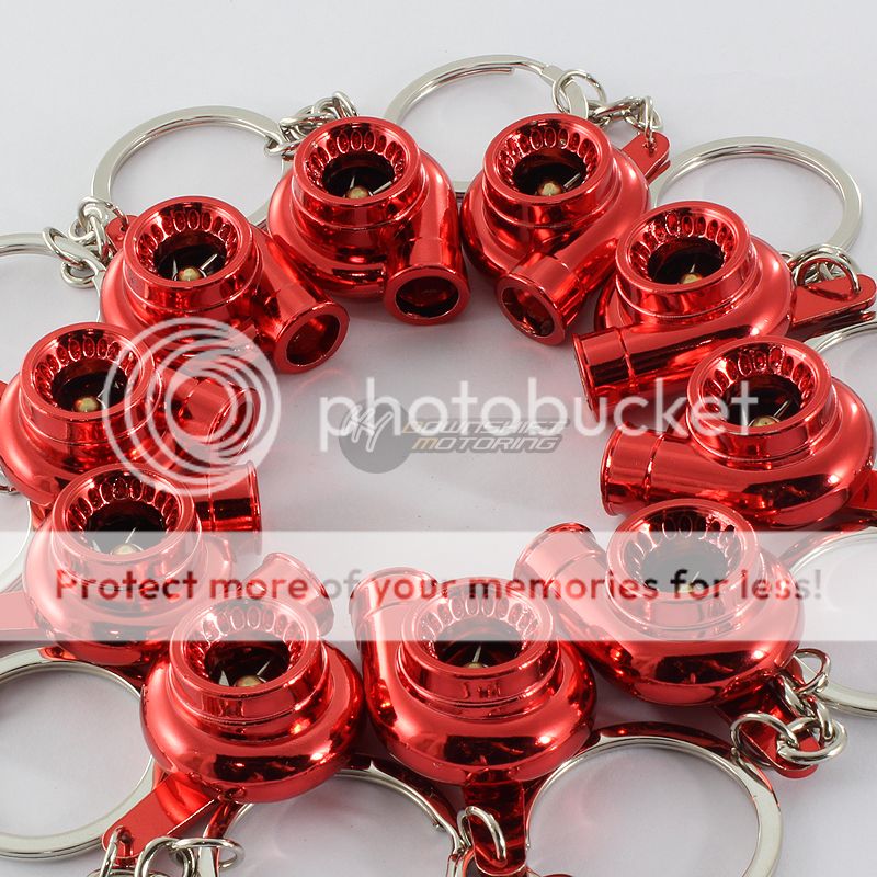 Buy 10PCS Universal JDM Spinning Turbo Charger Turbine Keychain Keyring ...