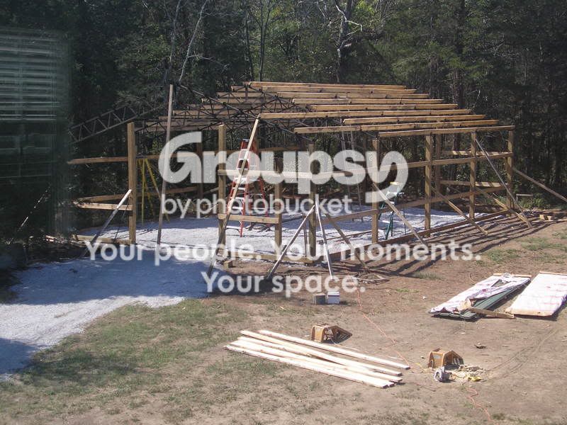Budget 30x48 pole barn shop in progress | The Garage Journal
