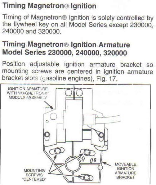 Timing on mower | Lawn Care Forum